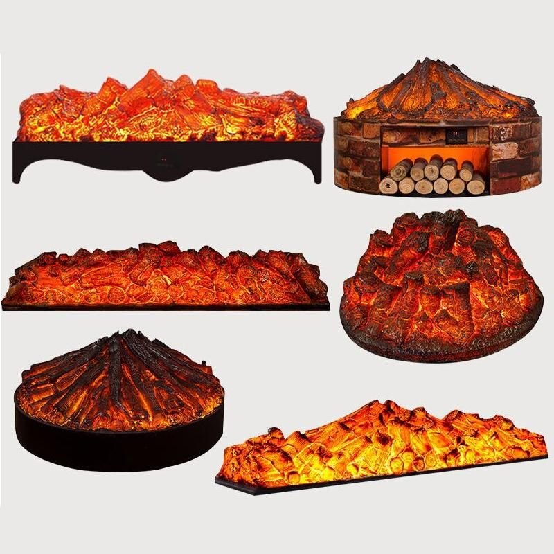 LED Charcoal Flame Simulation Fireplace