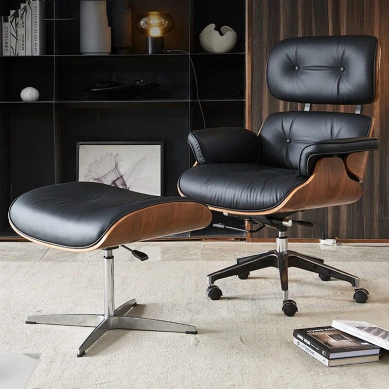 Modern Leather Executive Office Chair - Swivel & Recliner, Ergonomic ...